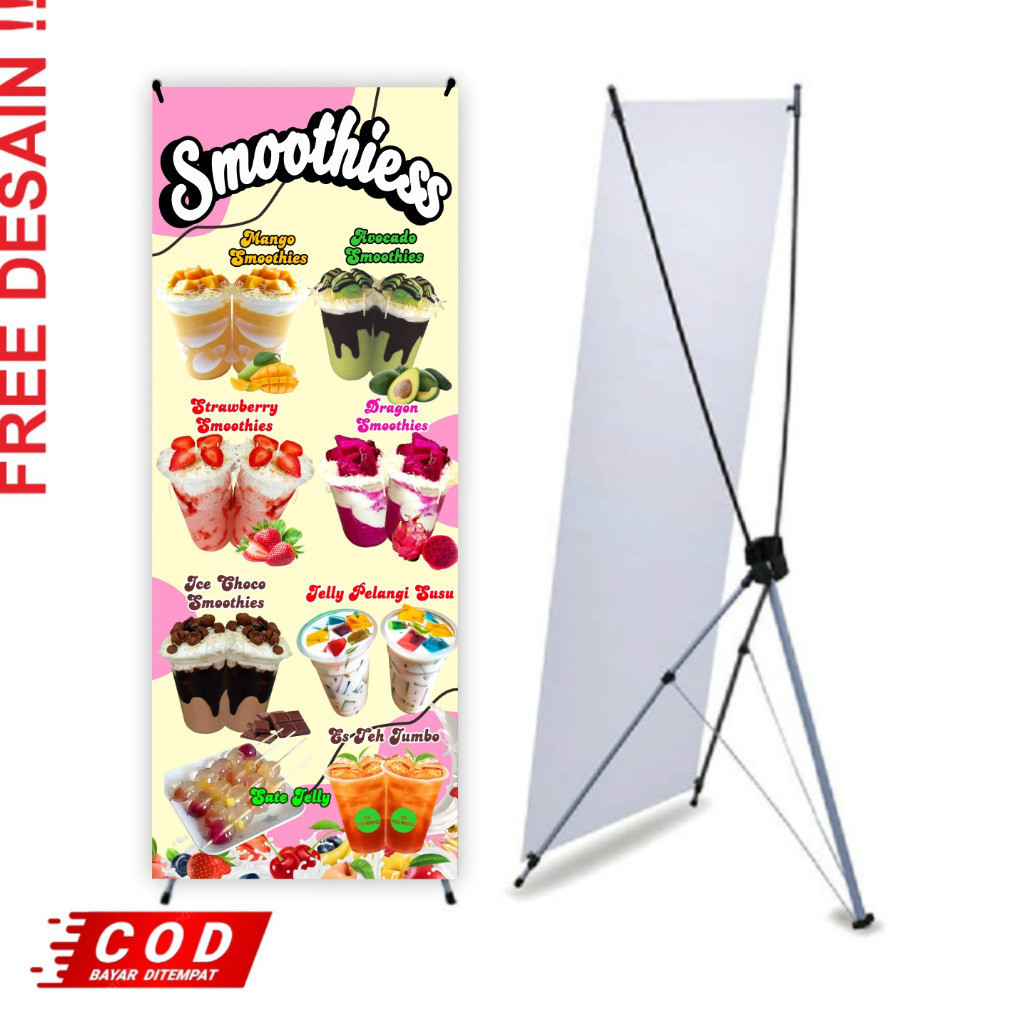 Jual Spanduk Banner Minuman Smoothies Aneka Buah terlaris 60x160cm ...