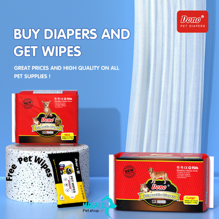 Jual Popok Anjing Betina Dono Female Disposable Diapers Hewan Merah ...