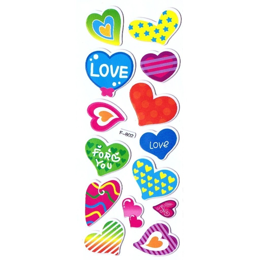 Jual SK564 Sticker Stiker Penghargaan Motivasi Anak Foam Emboss Hati ...