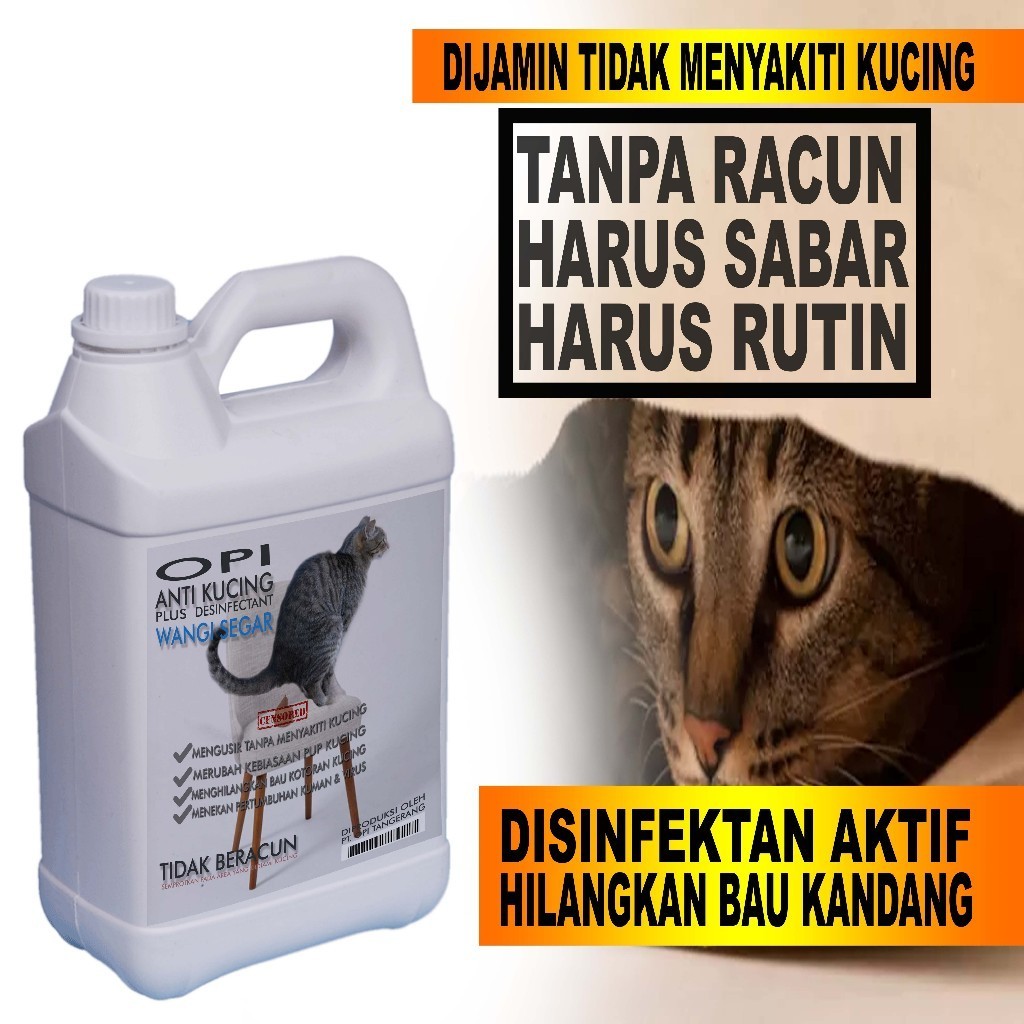 Jual Anti kucing 5 liter pup sembarangan tanpa racun pengusir kucing ...
