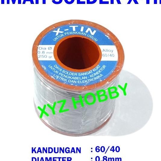 Jual Timah X-Tin 250G Timah Solder Xtin 250 Gram Tinol 0.8Mm 60/40 ...