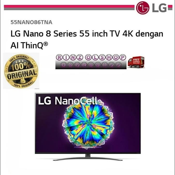Jual [Ready] Led Tv Lg 55Nano86Tna Smart Tv Nano Cell Thinq Ai Dolby ...