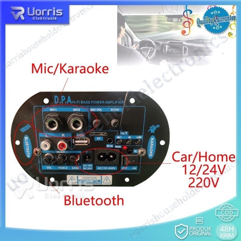 Jual MODUL POWER KIT SUBWOOFER BUAT MOBIL BUAT SPEAKER 6/8/10/12 INCH ...