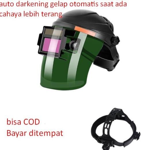 Jual Helm Las Otomatis Melindungi Dari Percikan Auto Darkening Gelap ...