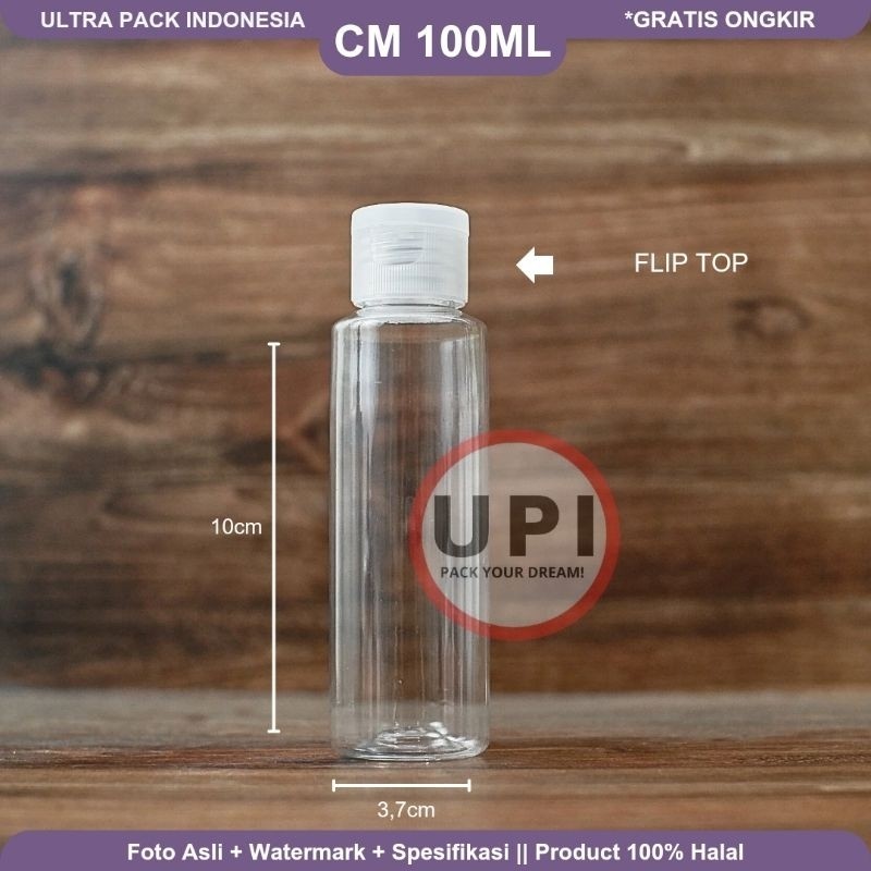 Jual KEMASAN FLIPTOP ISI ULANG - BOTOL PET CM 100ML CLEAR + FLIP TOP [ PACKAGING FLIPTOP BOTTLE ...