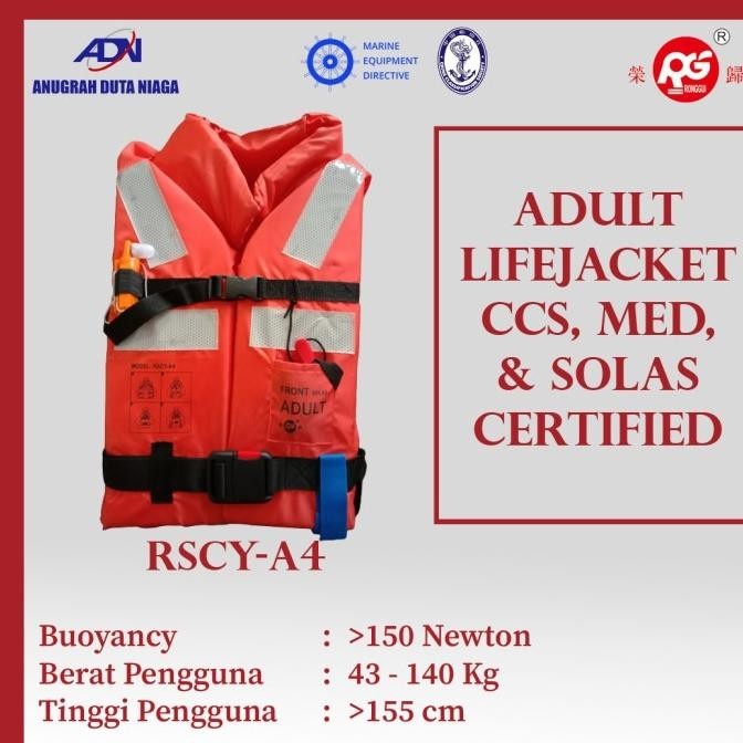 Jual Life Jacket / Lifejacket / Jaket Pelampung Rongsheng RSCY A4 SOLAS | Shopee Indonesia