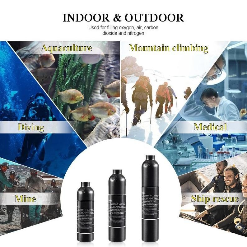 Jual [DISKON] 0.45 Liter M18x1.5 Aluminium Tank Air Cyclinder 3000 Psi ...
