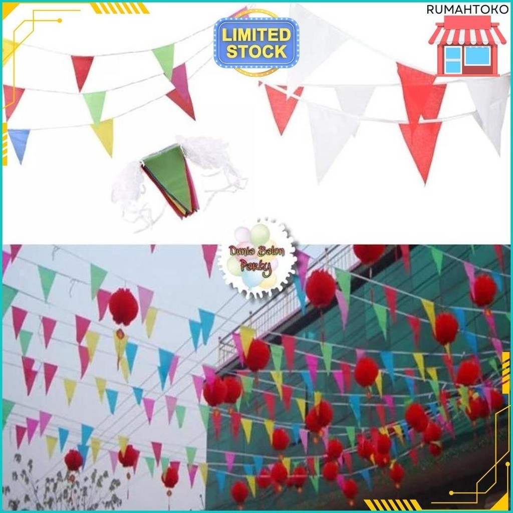 Jual BENDERA SEGITIGA MERAH PUTIH /BENDERA UMBUL UMBUL KARNAVAL HUT RI KAIN TERMURAH BANGET ...