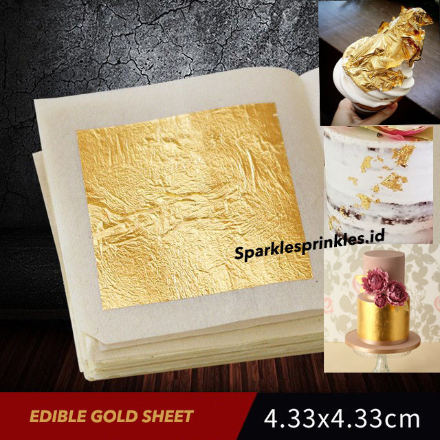 Jual EDIBLE GOLD SHEET LEAF 24K BISA DIMAKAN | Shopee Indonesia