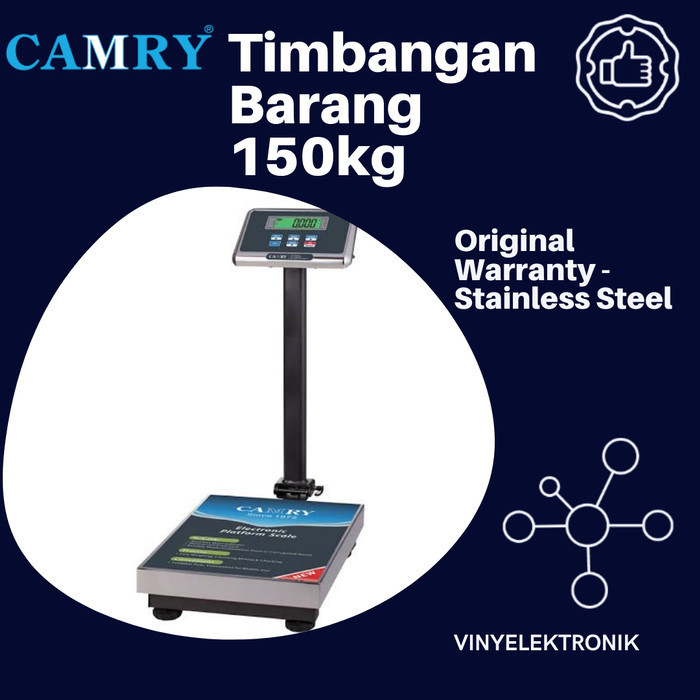 Jual Terpopuler Timbangan Barang Digital 150Kg Duduk / Timbangan Lantai Camry 150 Kg | Shopee ...