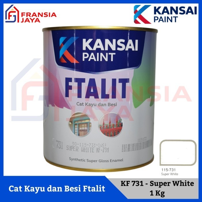 Jual Cat Minyak Besi Dan Kayu Ftalit Super White Kf 731 1 Kg Kansai ...