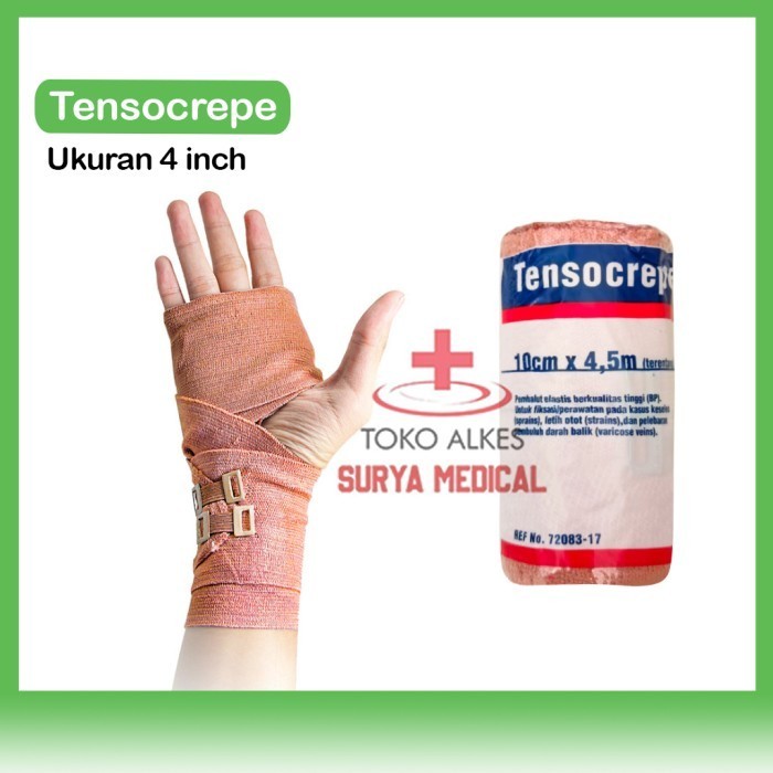 Jual Elastic Bandage Perban Elastis Tensocrepe 4Inch ( 10Cm X 4.5M ...