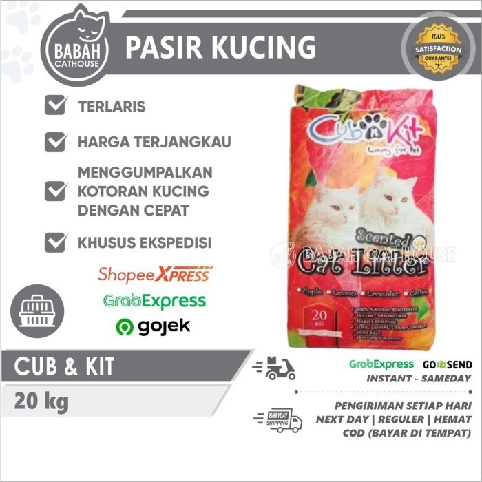 Jual 20Kg Cub N Kit Pasir Kucing Gumpal Wangi Murah Cat Litter Pup Kopi ...