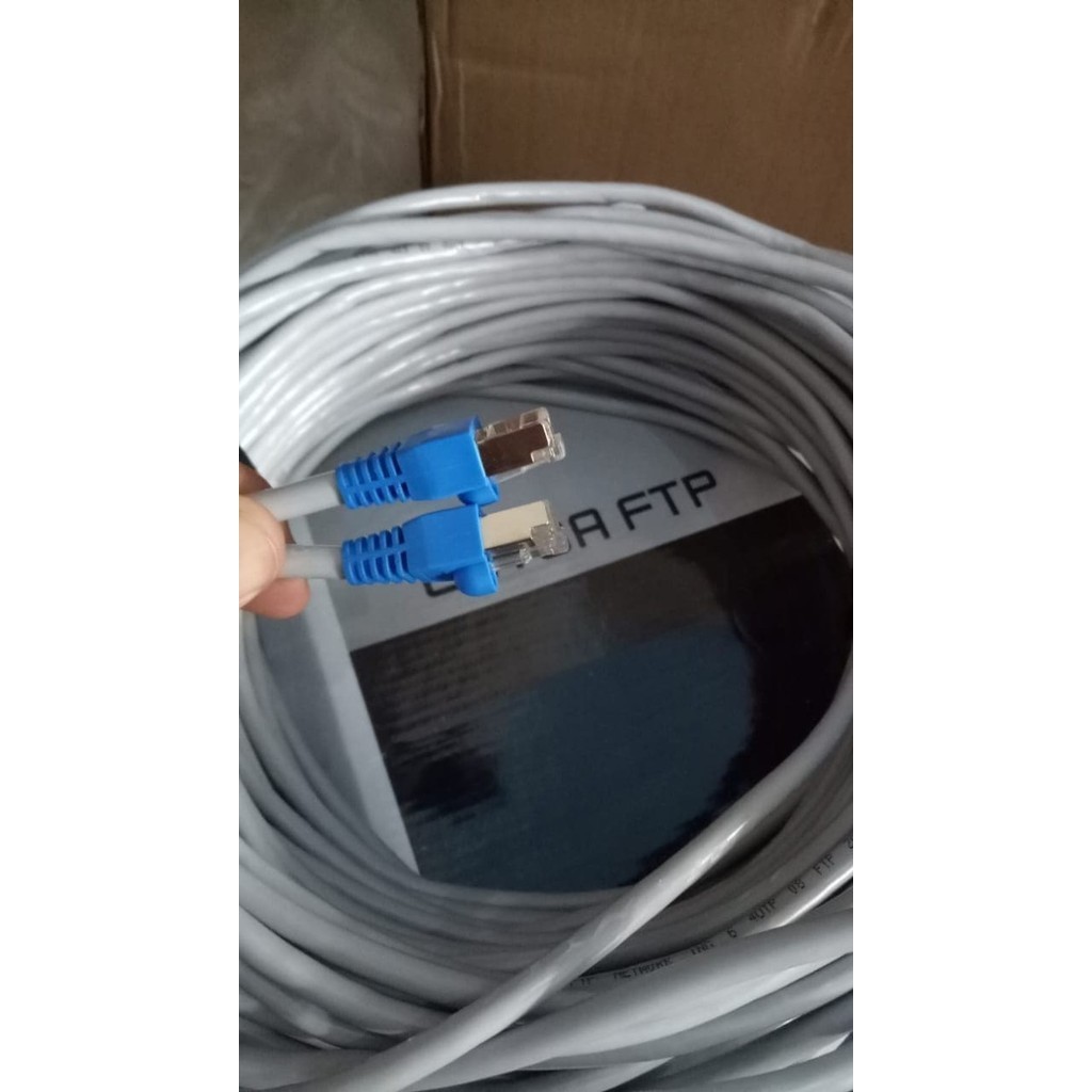Jual Kabel Lan Cat6A 30M Stp Ftp Cat 6A Outdoor Siap Pakai 30Meter | Shopee Indonesia