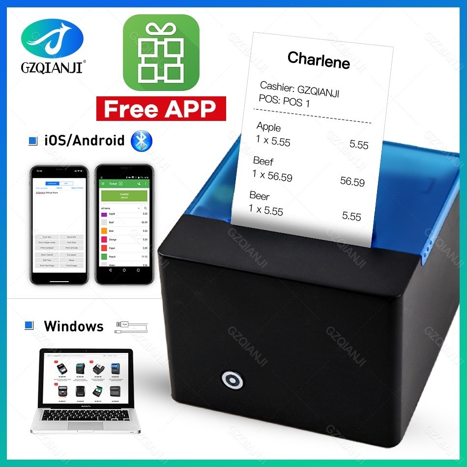 Jual POS Bluetooth Printer Seluler Mini Portabel Portabel Penerimaan ...