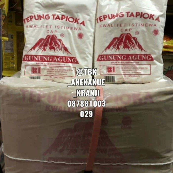 Jual Tepung Tapioka 1 Dus/500 Grx20 Pc/Sagu Gunung Via Gojek Only ...