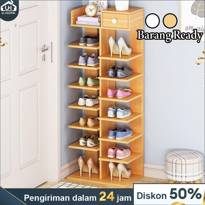 Jual Rak Sepatu 8 Susun Rak Sepatu Kayu Rak Sepatu Minimalis Rak Sepatu ...