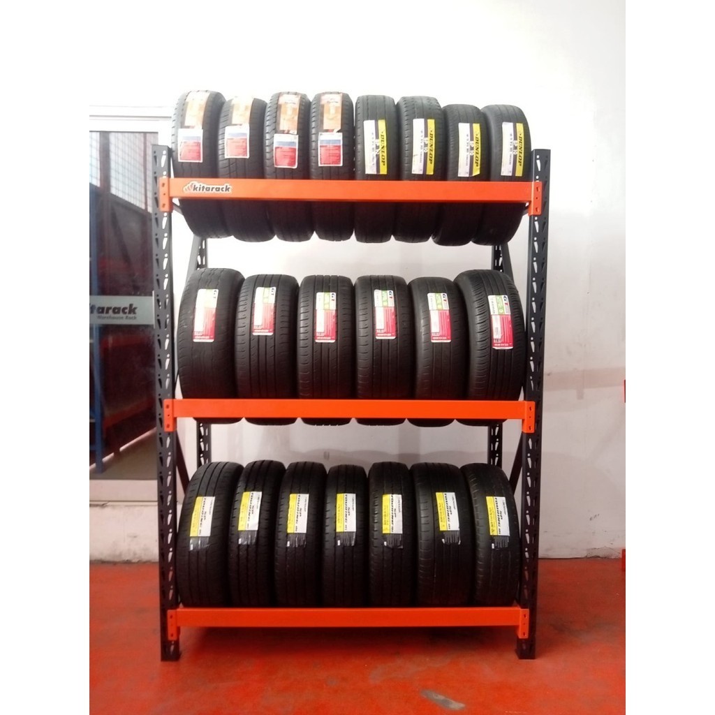 Jual Rak Besi Ban Motor Mobil 6TR1520H Rak Serba Guna Tire Rack 600Kg ...