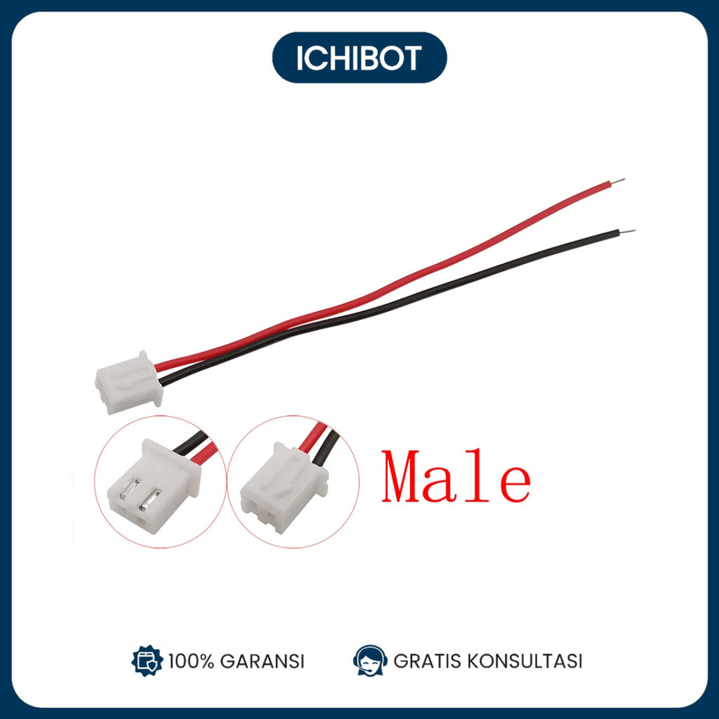 Jual 2P 2 Pin XH2.54 XH 2.54mm Male Kabel 10cm Socket XH Konektor | Shopee Indonesia