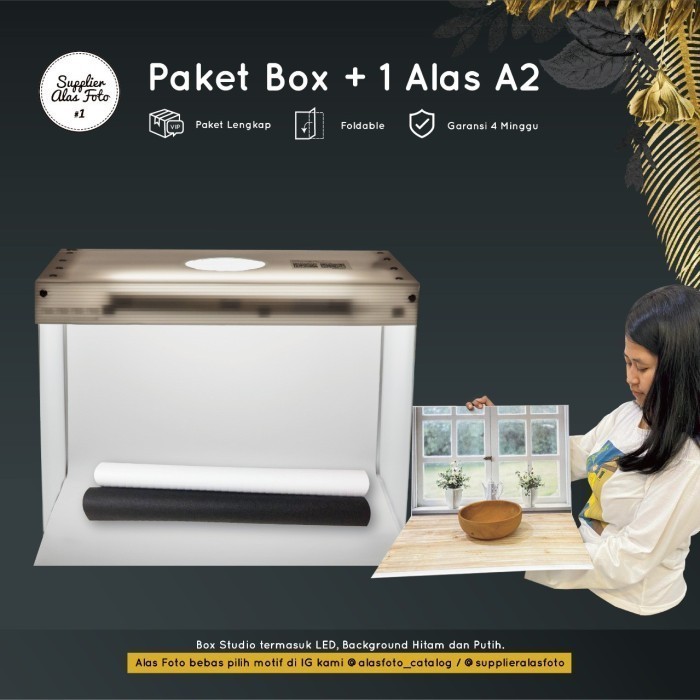 Jual SAF paket studio mini box dan alasfoto ukuran A2 motif bebas pilih ...