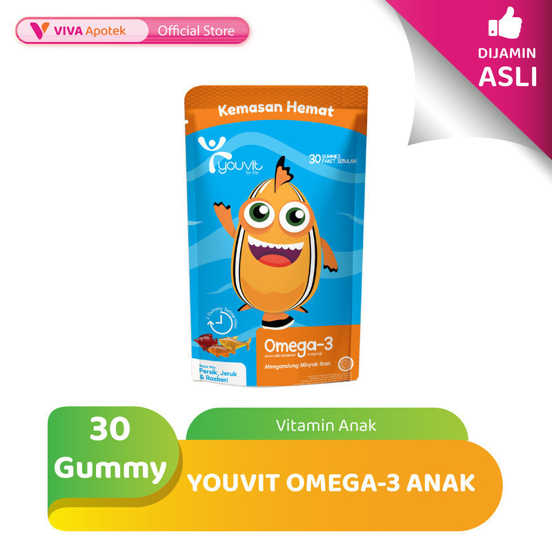 Jual Youvit Omega-3 Anak Kemasan Hemat Pack (30 gummy) | Shopee Indonesia