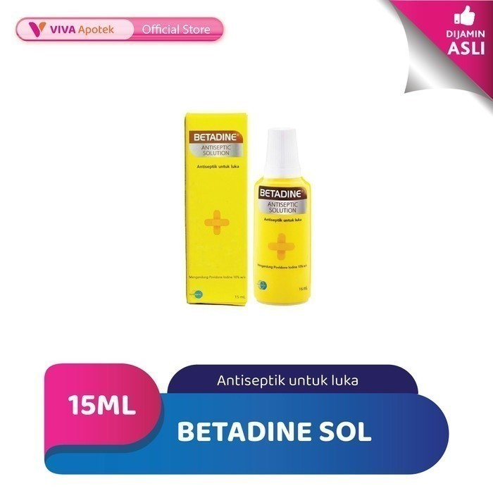 Jual Betadine Sol Antiseptik untuk Luka atau Infeksi Kulit (15 ml ...