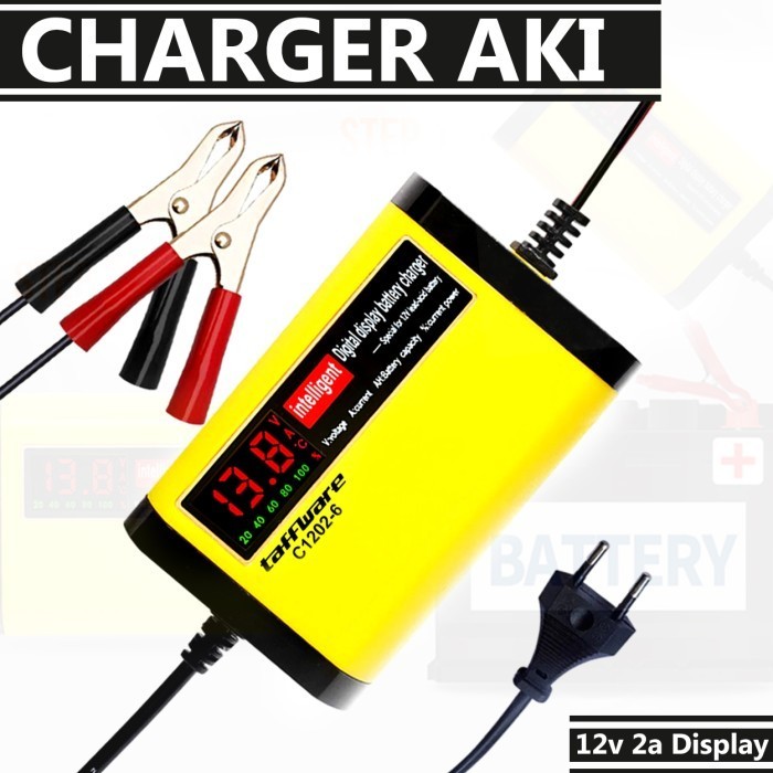 Jual Ready Charger aki 12v 2a dengan LED Monitor | Shopee Indonesia