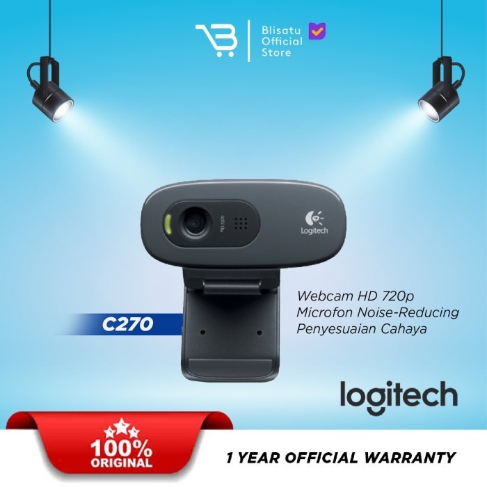 Jual Webcame Logitech C270 HD Original Garansi 1 Tahun | Shopee Indonesia