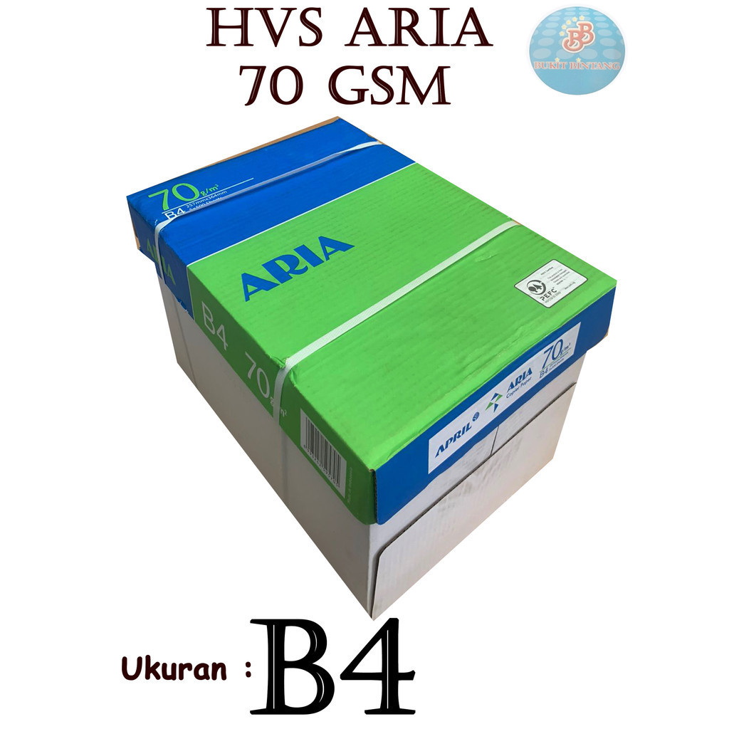 Jual Kertas HVS Merk ARIA 70 Gsm Ukuran 25,7 x 36,4 Cm ( B4 ) , 1 Box / 5 RIM | Shopee Indonesia