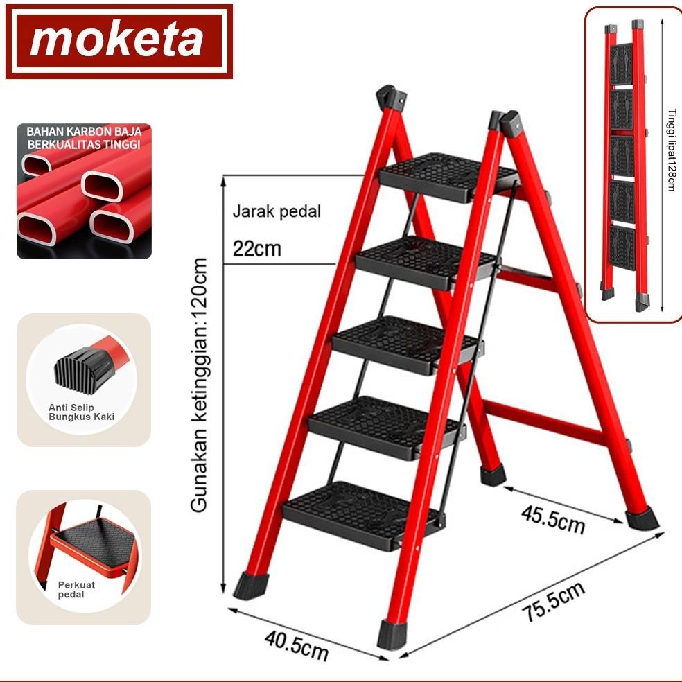 Jual Tangga 3/4/5 Step Rumah Lipat Multifungsi Aluminium Tangga Besi ...
