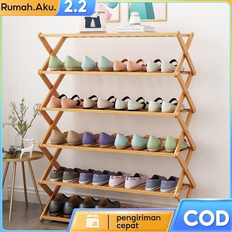Jual Rak Sepatu Kayu Sederhana/Rak Sepatu Tipe Terbuka Minimalis ...