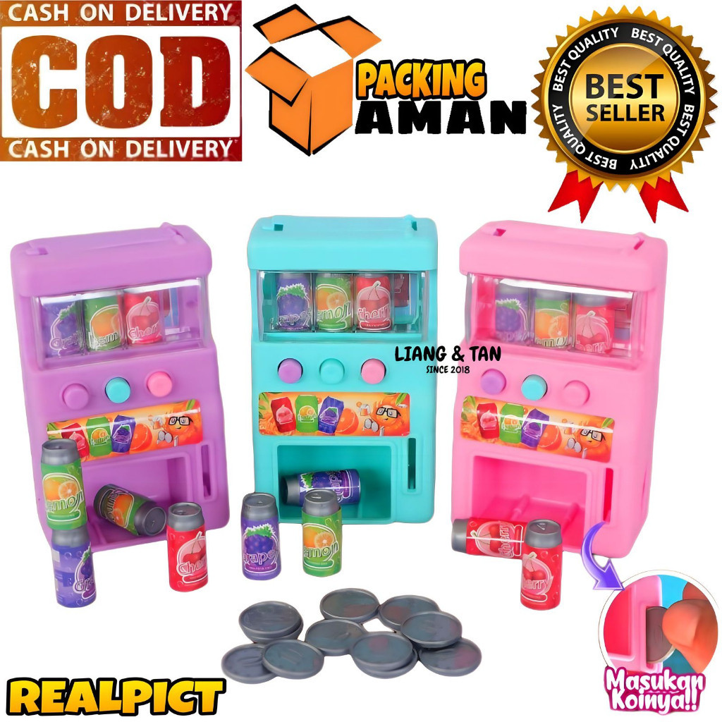 Jual ( BISA COD ) PROMO Mainan Anak Mesin Minuman Soda Otomatis / Mini ...