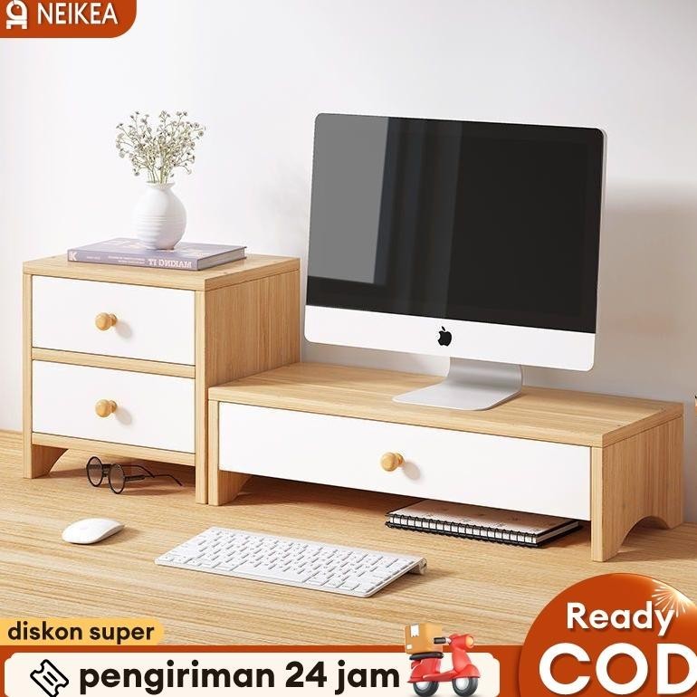 Jual Rak Serbaguna Desktop Stand Monitor Dengan Laci Meja Rak | Shopee ...