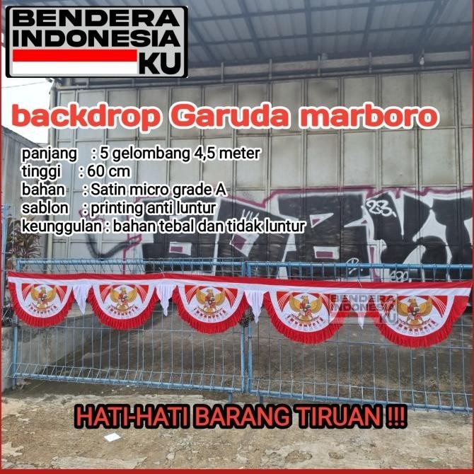 Jual Bendera Merah Putih Backdrop bendera panjang bendera garuda 5 ...