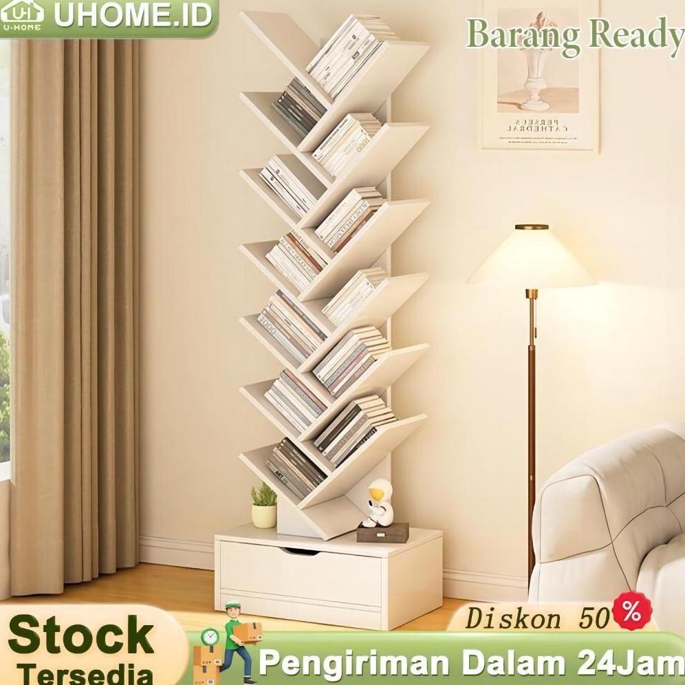 Jual Rak Buku Susun 8 Tingkat Rak Buku Kayu Rak Pajangan Rak Dinding ...