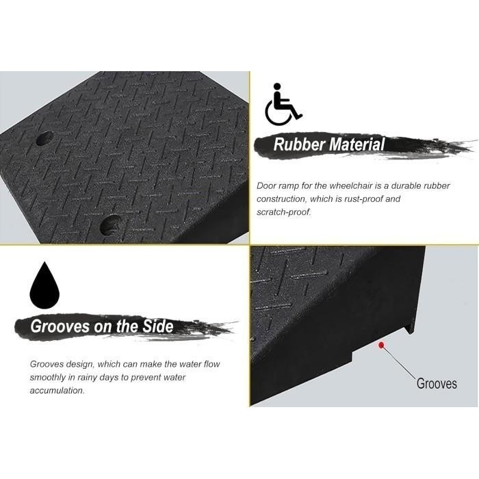 Jual Rubber Ramp Karet Tanjakan Alas Pijakan Miring / 7cm 10cm 15cm x 1 ...