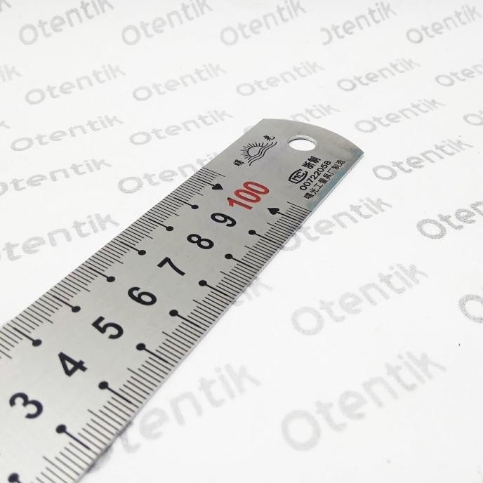 Jual PENGGARIS BESI 100 CM - 1000 MM - 1 METER - STEEL RULER 40 INCH | Shopee Indonesia