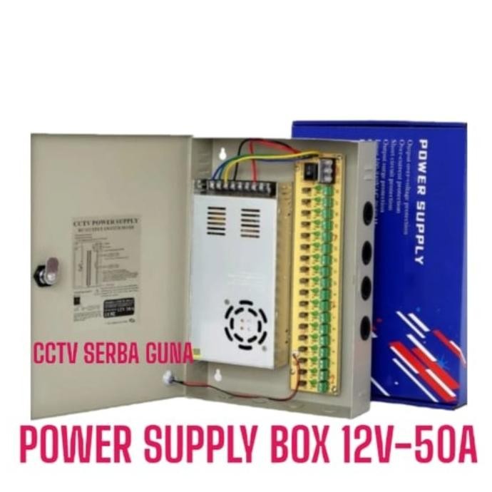 Jual PROMOO POWER SUPPLY SENTRAL BOX 12V 50A HIGH POWER 50 AMPERE 12 ...