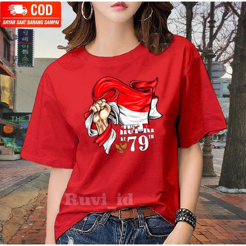 Jual Kaos 17 Agustus 224 Hut Ri Dewasa Pakaian Agustusan Senam Merdeka Set Setelan Ke 79 Atasan ...