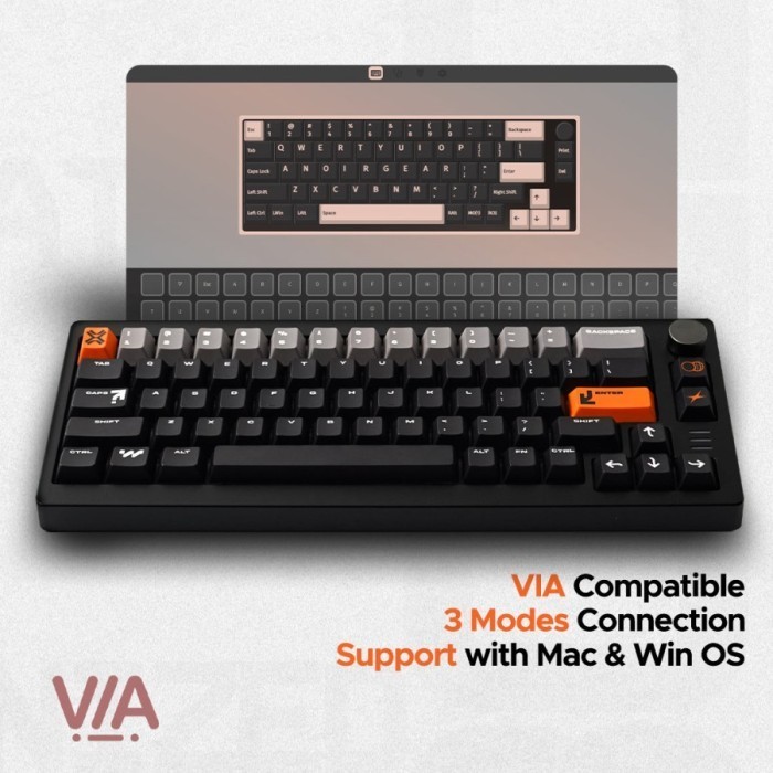 Jual Noir N1-X / N1X Wireless Mechanical Gaming Keyboard Via Compatible ...