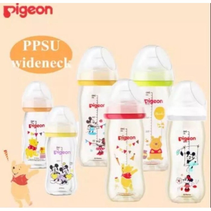 Jual Ready Botol Susu/Baby Bottle Pigeon/Wide Neck PPSU Karakter Disney 240ml | Shopee Indonesia