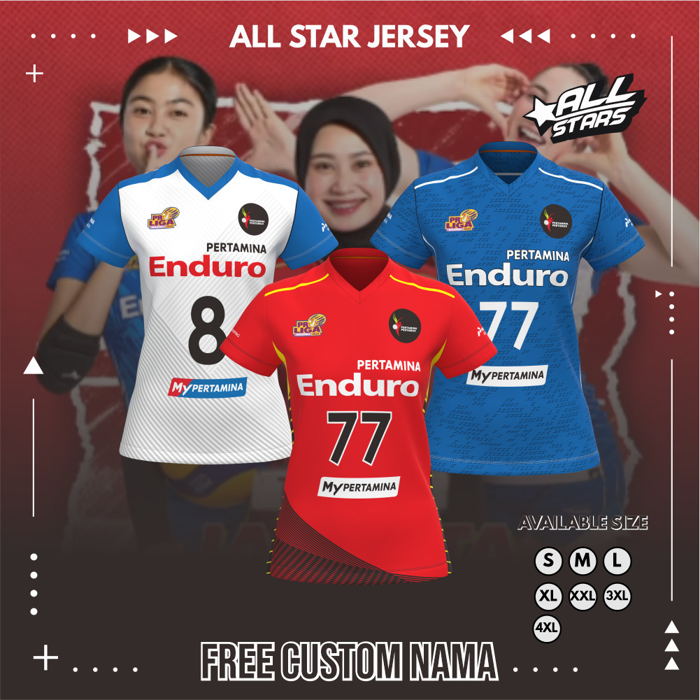 Jual JERSEY JAKARTA PERTAMINA ENDURO | JERSEY VOLI PROLIGA | JERSEY VOLLY | JERSEY | FREE CUSTOM ...
