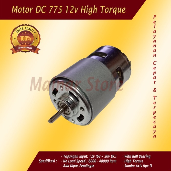 Jual Ready Motor DC 775 12v High Torsi Speed Dinamo Mesin Power Tools DIY 24v 30v | Shopee Indonesia