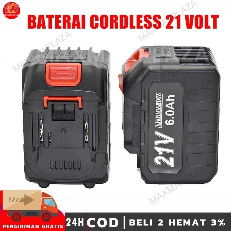 Jual Baterai Cordless 21 Volt Battery Tegangan Sebenarnya Batere Mesin ...