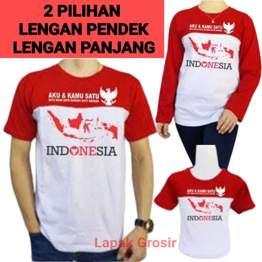 Jual Kaos Merah Putih Lakilaki Perempuan Remaja Tshirt Merah Putih Kebanggaan Unisex Pakaian ...