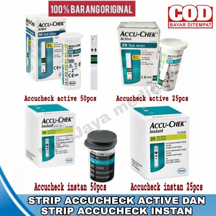 Jual Strip Accu Check Instantstrip Accu Check Activestrip Gula Darah ...