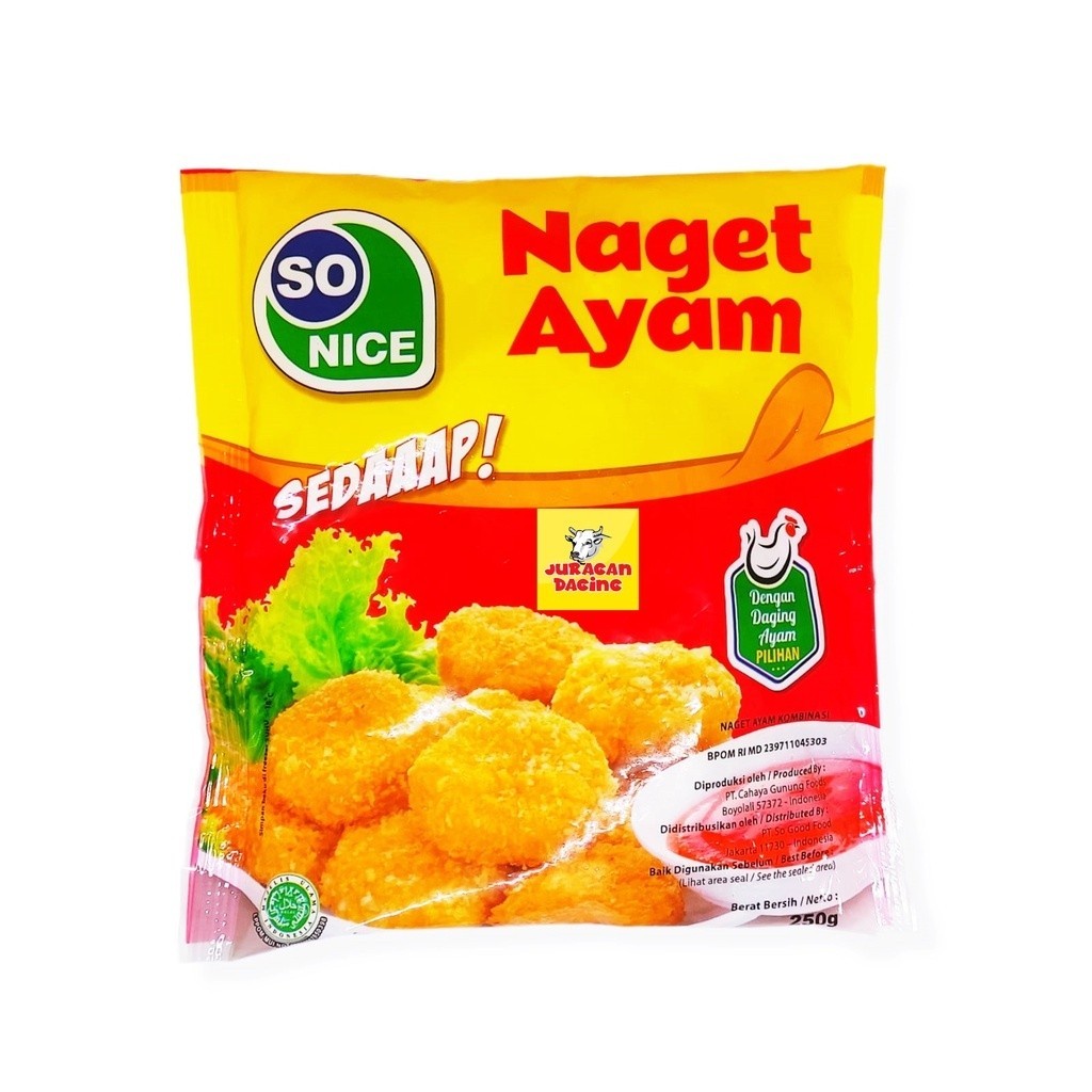 Jual Nugget Naget Ayam Koin So nice Sonice 250gr | Shopee Indonesia
