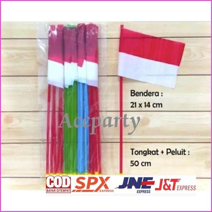 Jual Get New Bendera Stick Merah Putih + Pluit / Bendera Merah Putih ...