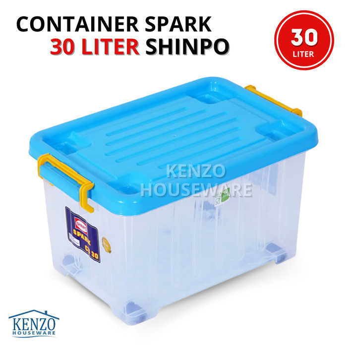 Jual Shinpo Container CB 30 Liter Storage Kontainer Bening SIP | Shopee ...