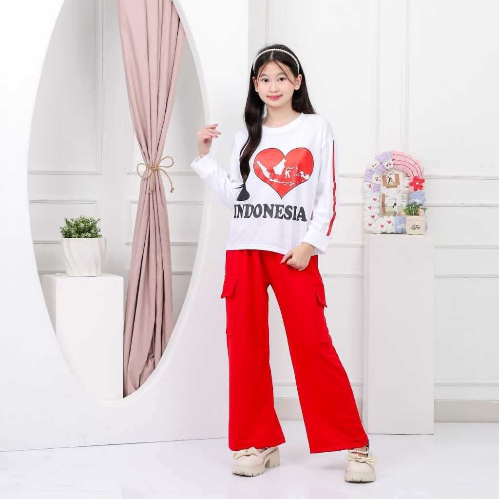 Jual Stelan Paling Baru 2024 One Set Garuda Oneset Kids Hut Ri 79 Baju ...